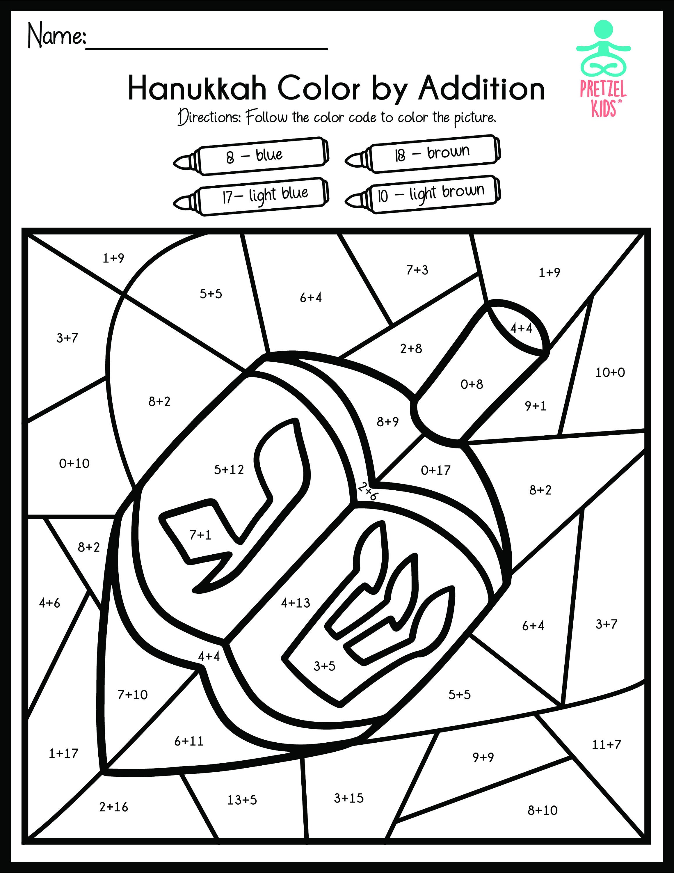 Hanukkah Color by Number Activity Book for Kids! - Etsy