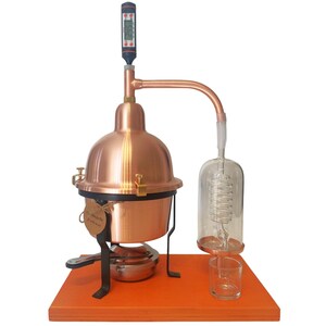 Alembic Distiller for Essential Oils & Hydrosol in Copper With Glass Condensation Coil. - Etsy