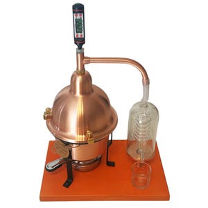 Essential Oil & Hydrosol Distiller in Copper With Glass Condensation Coil. Capacity 1 Liter - Etsy