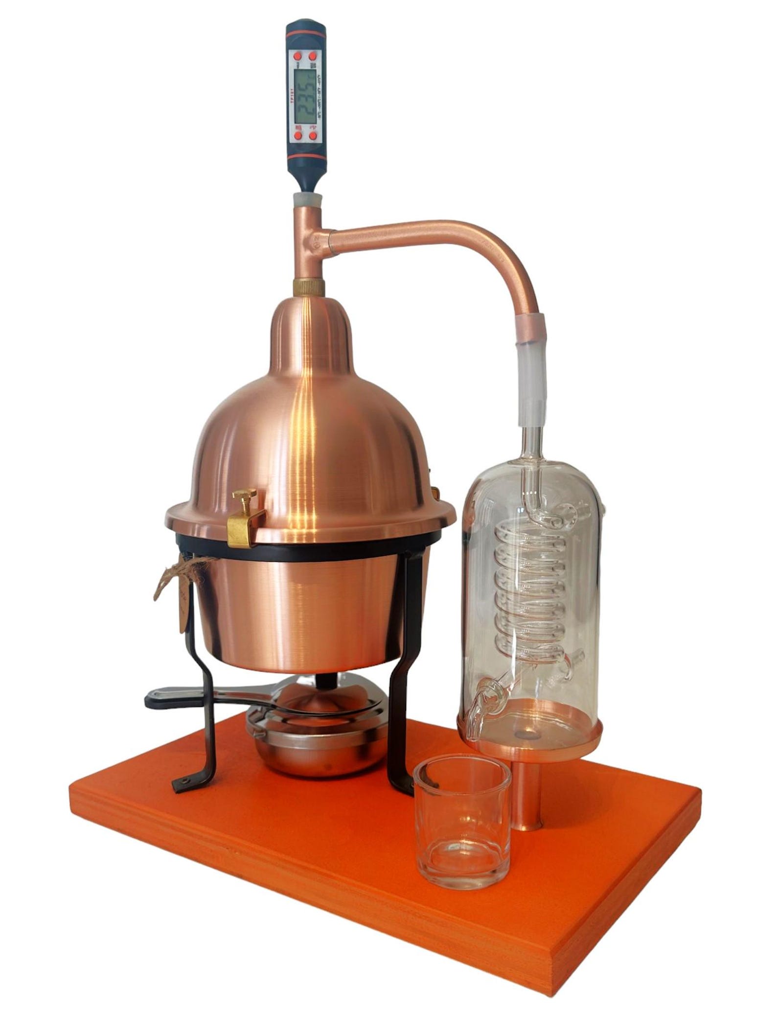 Copper Distiller for Essential Oils & Hydrolates With Blown Glass ...