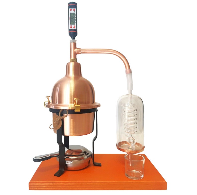 Alembic Distiller for Essential Oils & Hydrosol in Copper With Glass ...