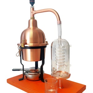 Copper Still for Essential Oils & Hydrolates With Glass Condensation ...