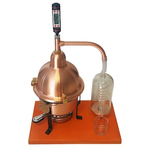 Alembic Distiller for Essential Oils & Hydrolate in Copper With Glass ...