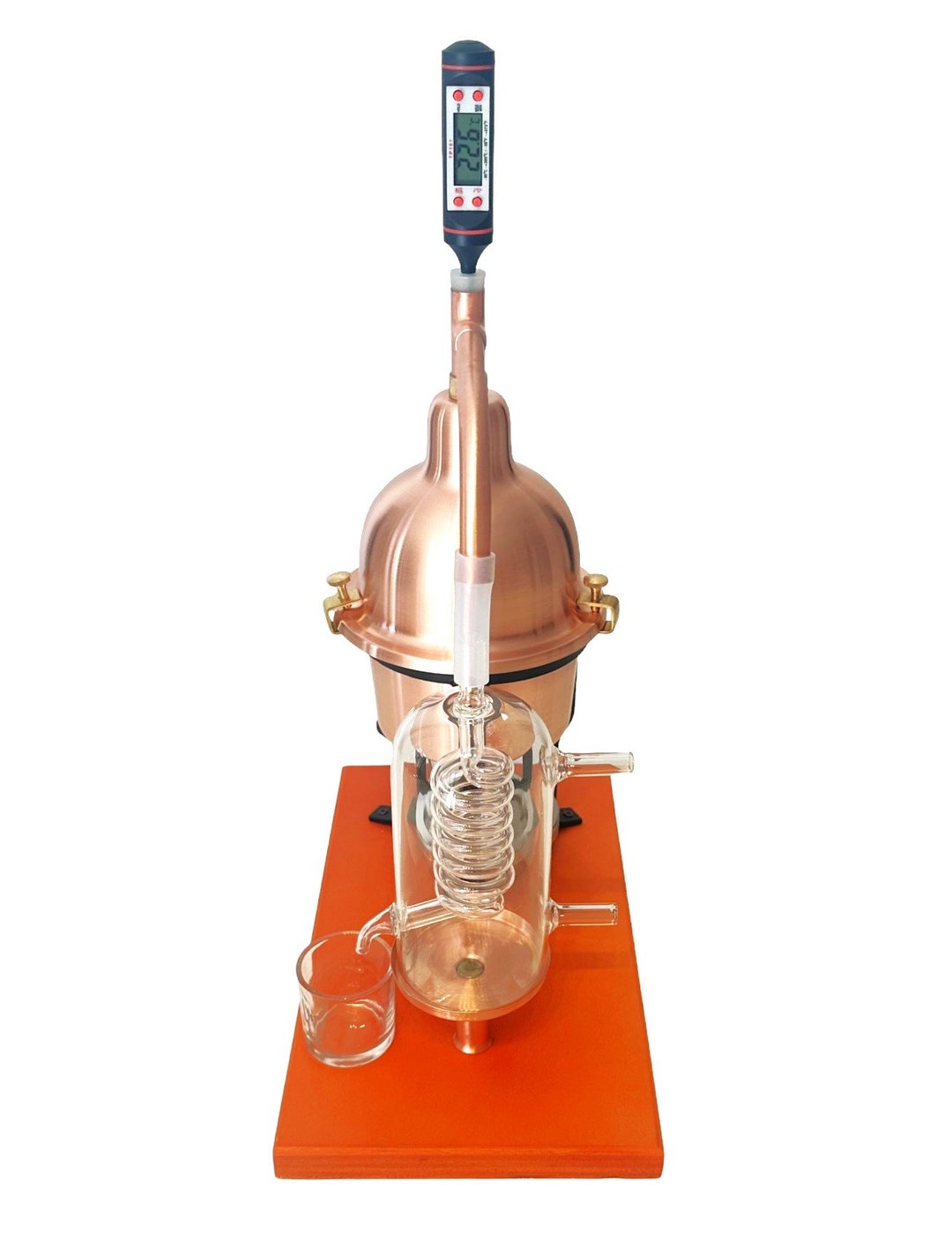 Alembic Distiller for Essential Oils & Hydrolate in Copper With Glass ...