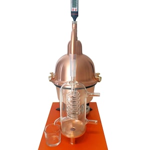 Alembic Distiller for Essential Oils & Hydrosol in Copper With Glass Condensation Coil. - Etsy