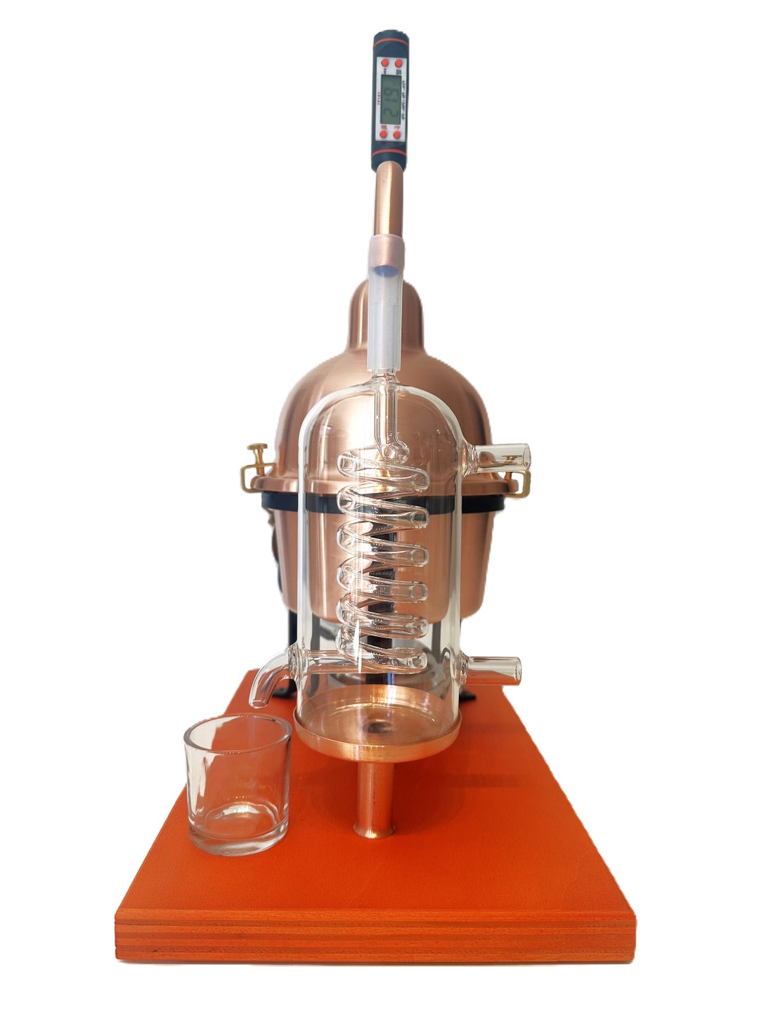 Alembic Distiller for Essential Oils & Hydrosol in Copper With Glass ...