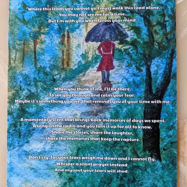 Paper I Walk Poem - Etsy