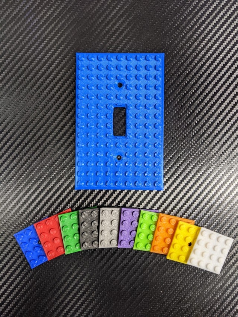 Standard & Oversize Sizes: Building Block Light Switch Cover Plate ...