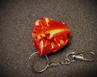 Heart 3d Keychain - Etsy