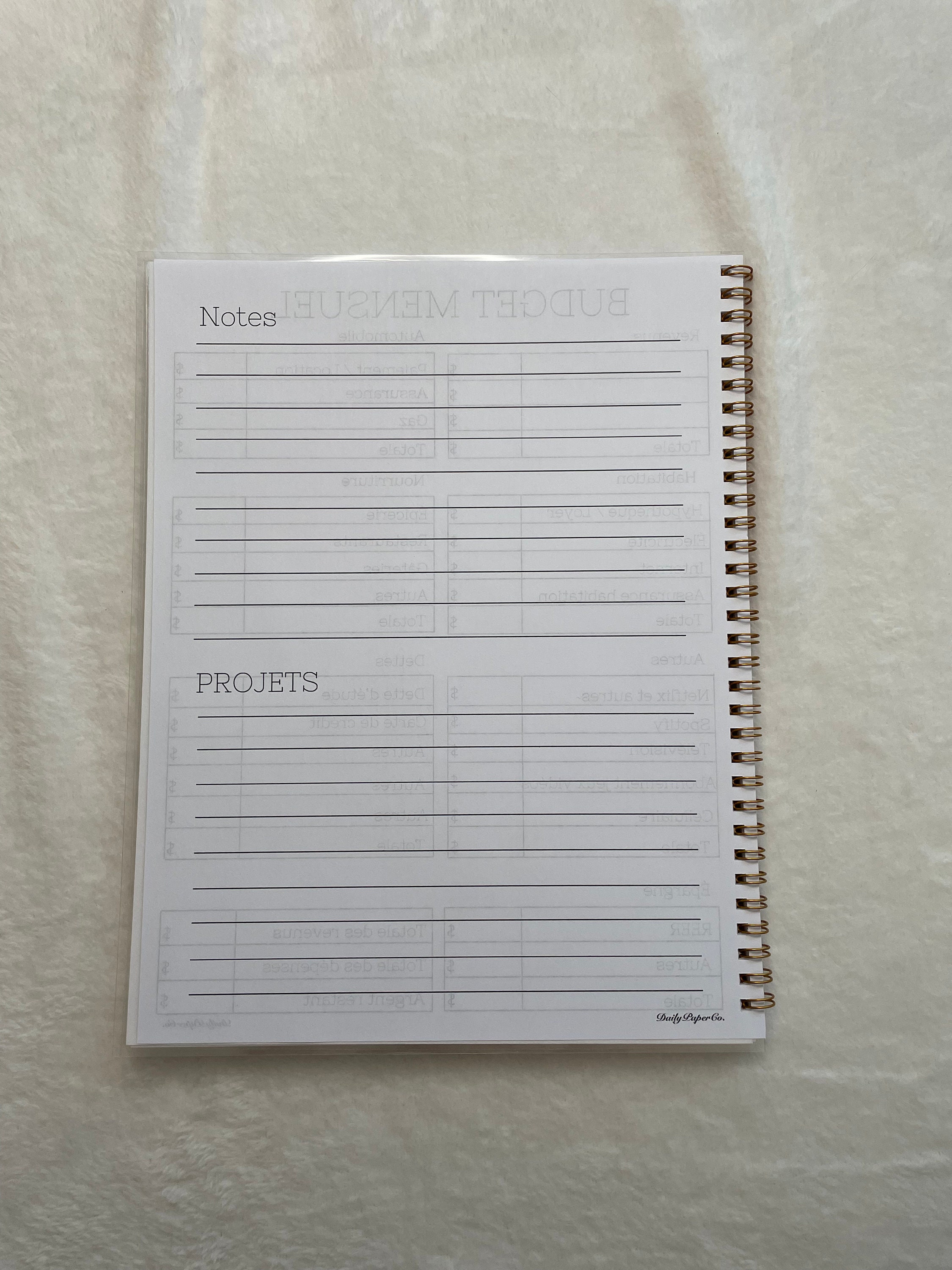 Cahier budgétaire Planificateur planification budgétaire aide ...