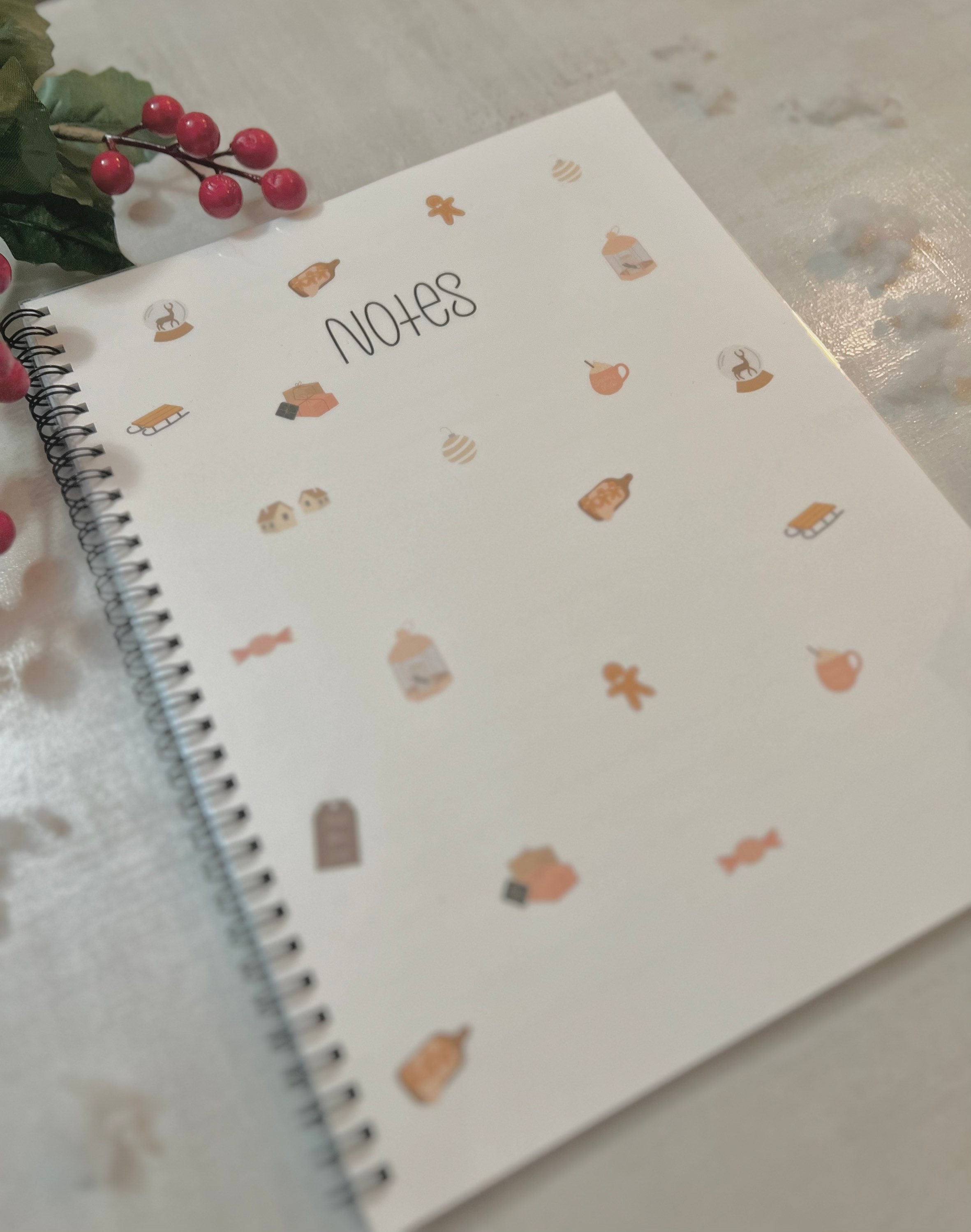 Minimalist Notebook Christmas Theme Minimalist Drawing Note Book ...