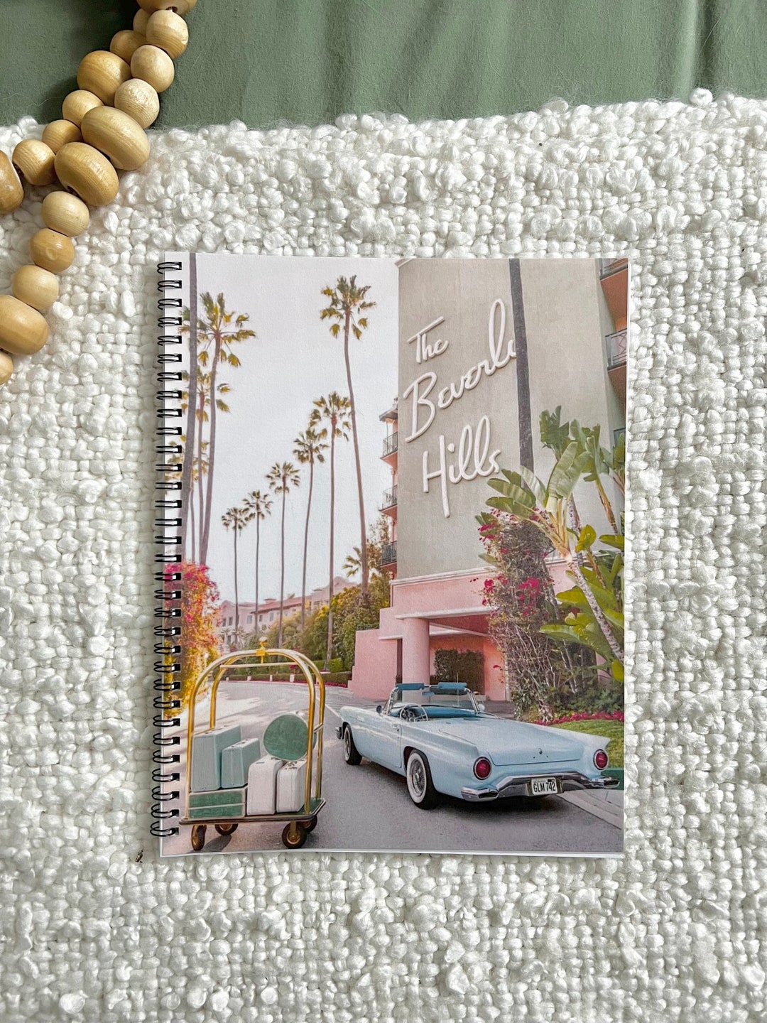 Spiral Notebook - Beverly Hills - Retro - 70's - Car - Lined Notebook ...