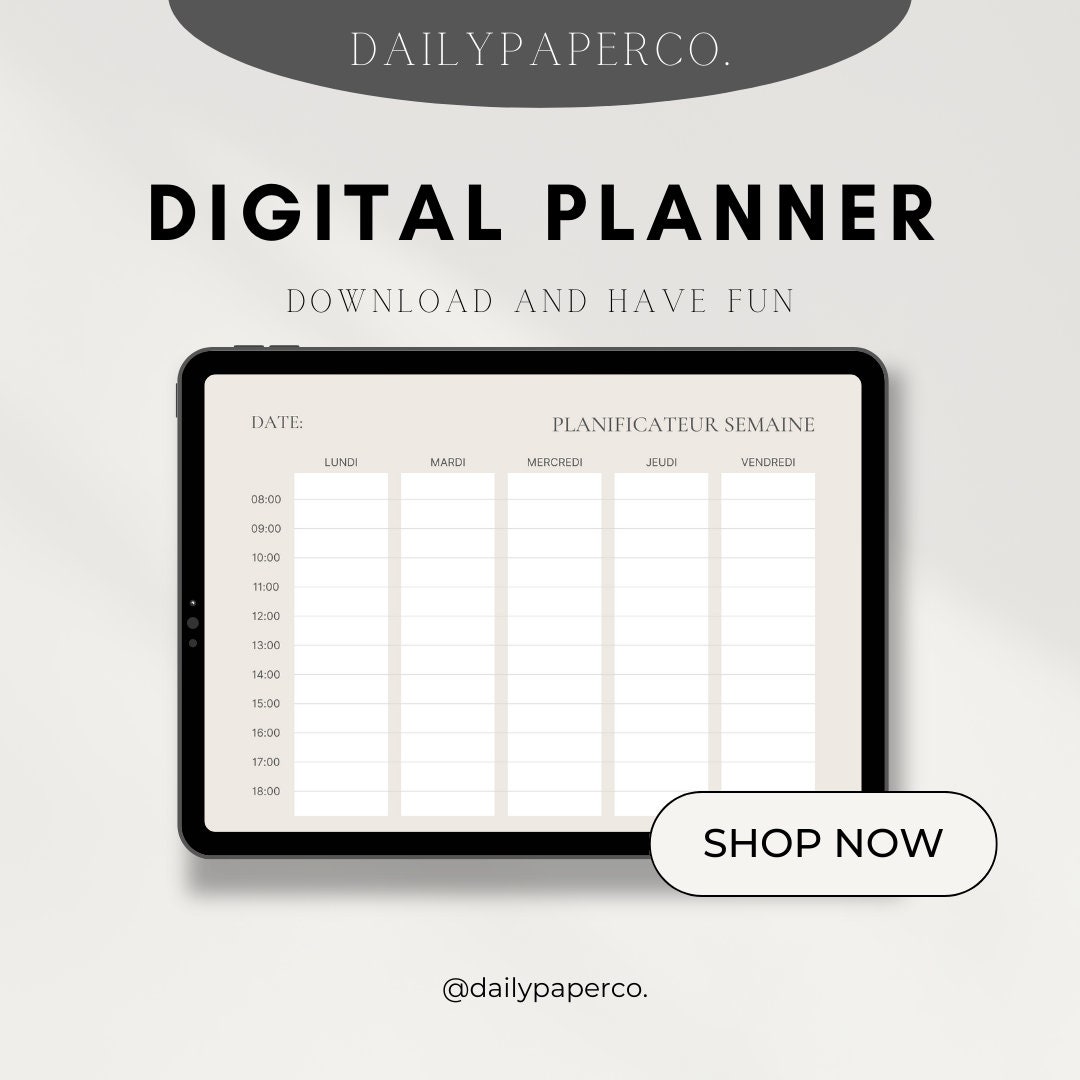 Digital Planner - Agenda - Week Planner - Notes - Goodnotes - iPad - Etsy