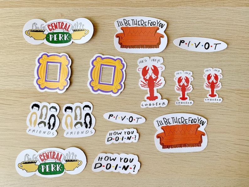Friends Stickers Friends Tv Show Theme Friends Sticker - Etsy