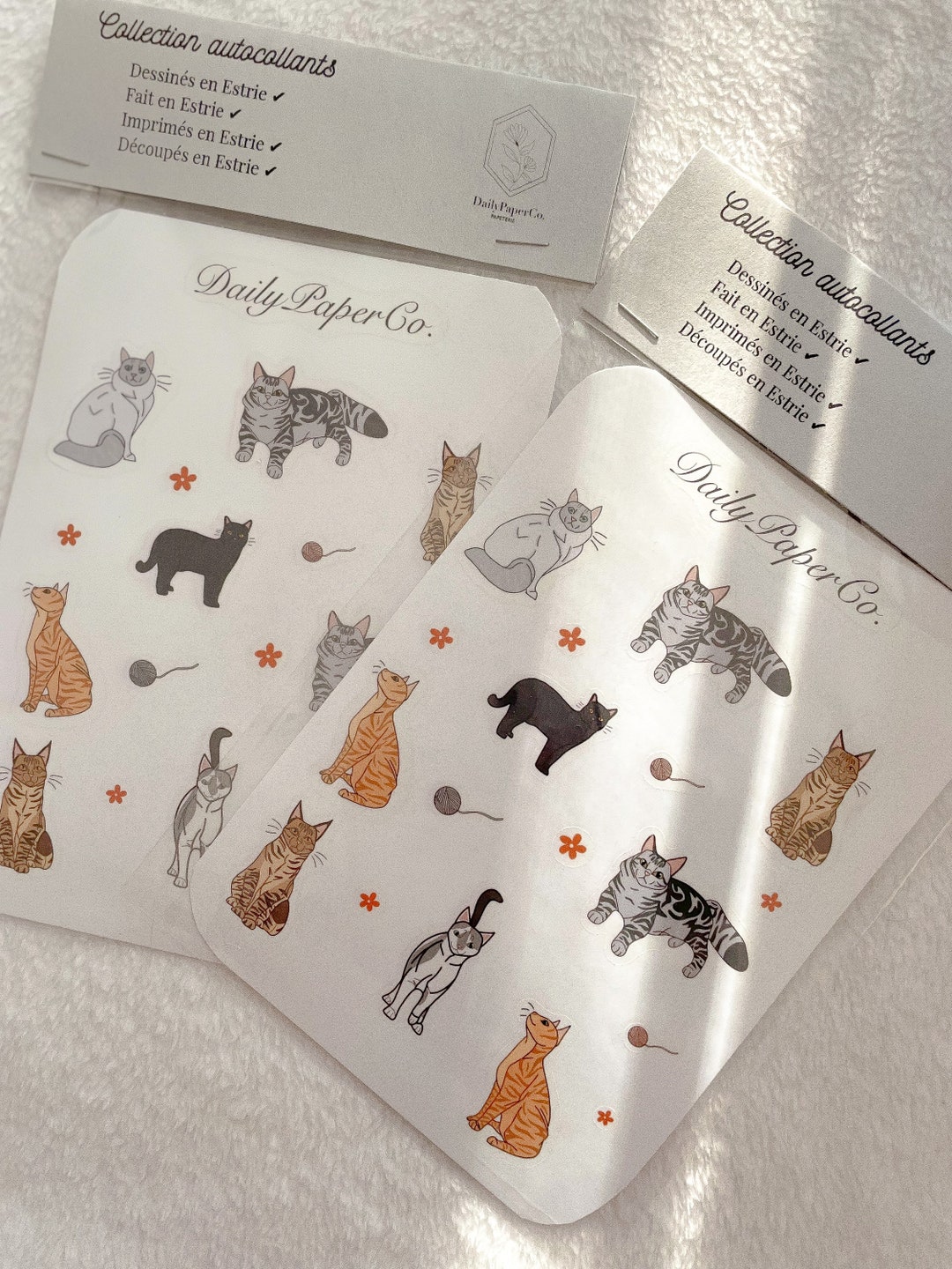 Cat Stickers / Vinyl Stickers / Animal Lovers / Sticker Sheet ...