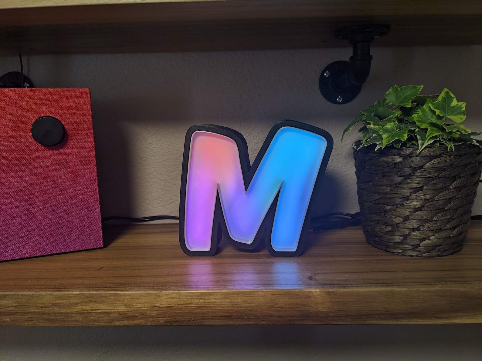 3D Printed RGB LED Letter Lamp With Remote One of a Kind - Etsy