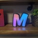 3D Printed RGB LED Letter Lamp With Remote One of a Kind - Etsy