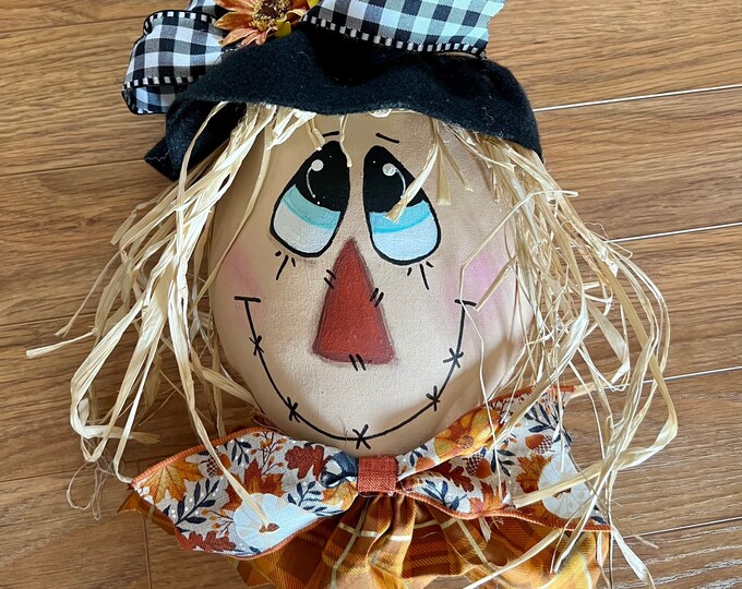 Scarecrow, Brown and Orange Scarecrow, Scarecrow Wreath Attachment ...