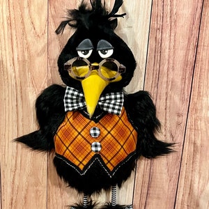 Edgar Allen Crow, Crow Wreath Attachment, Fall Decor, Fall Wreath ...