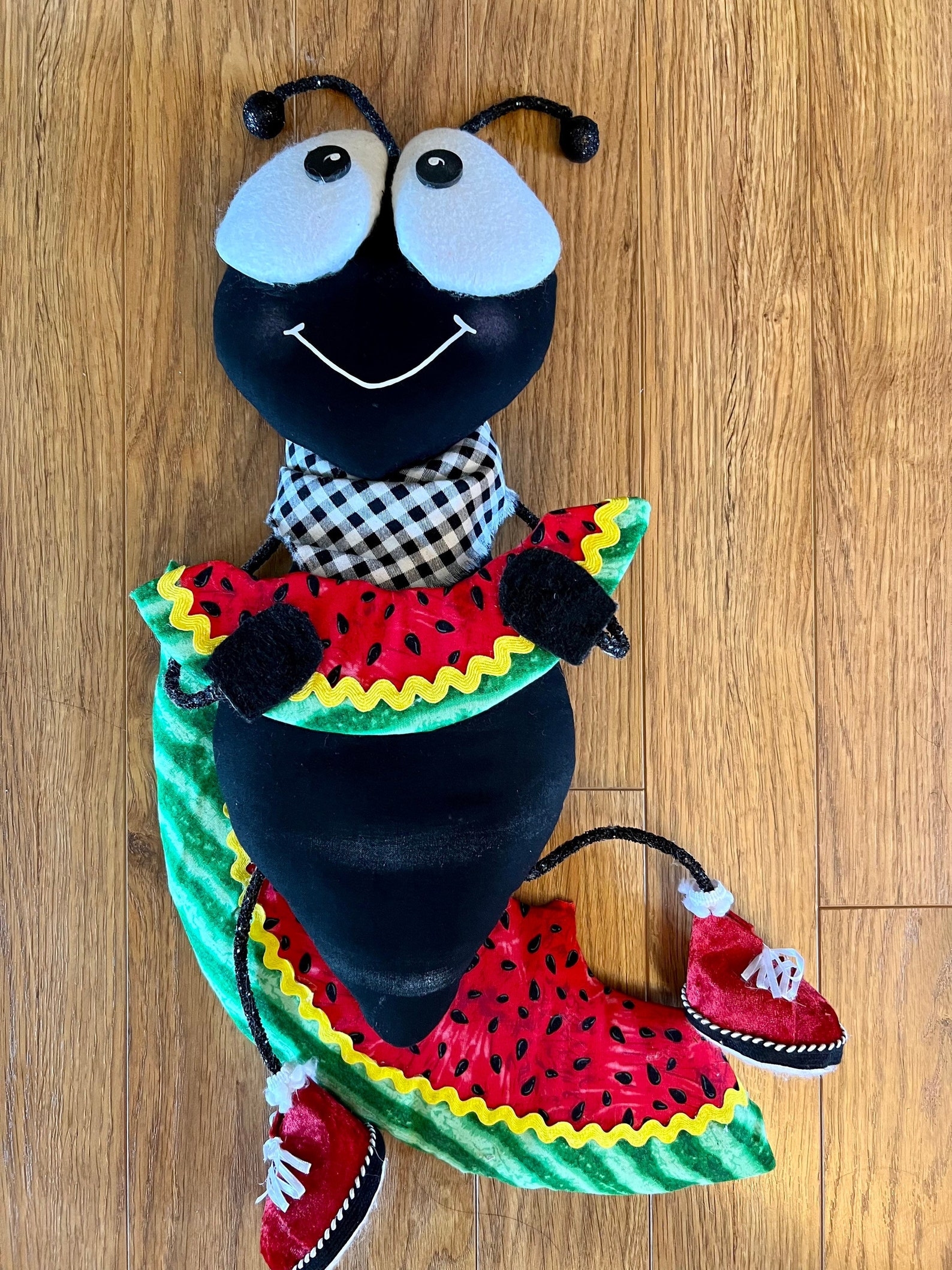 Kicks the Boy Ant, Ant Wreath Attachment, Summer Decor, Watermelon ...