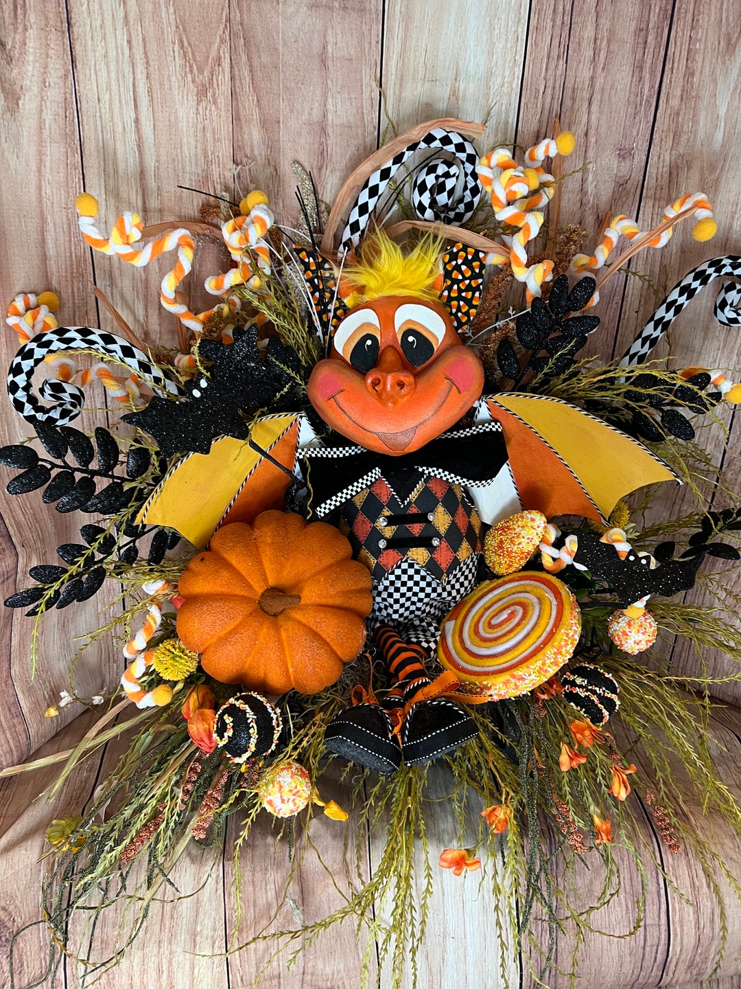 Boomerang Centerpiece, Bat Arrangement, Fall Decor, Halloween Decor ...