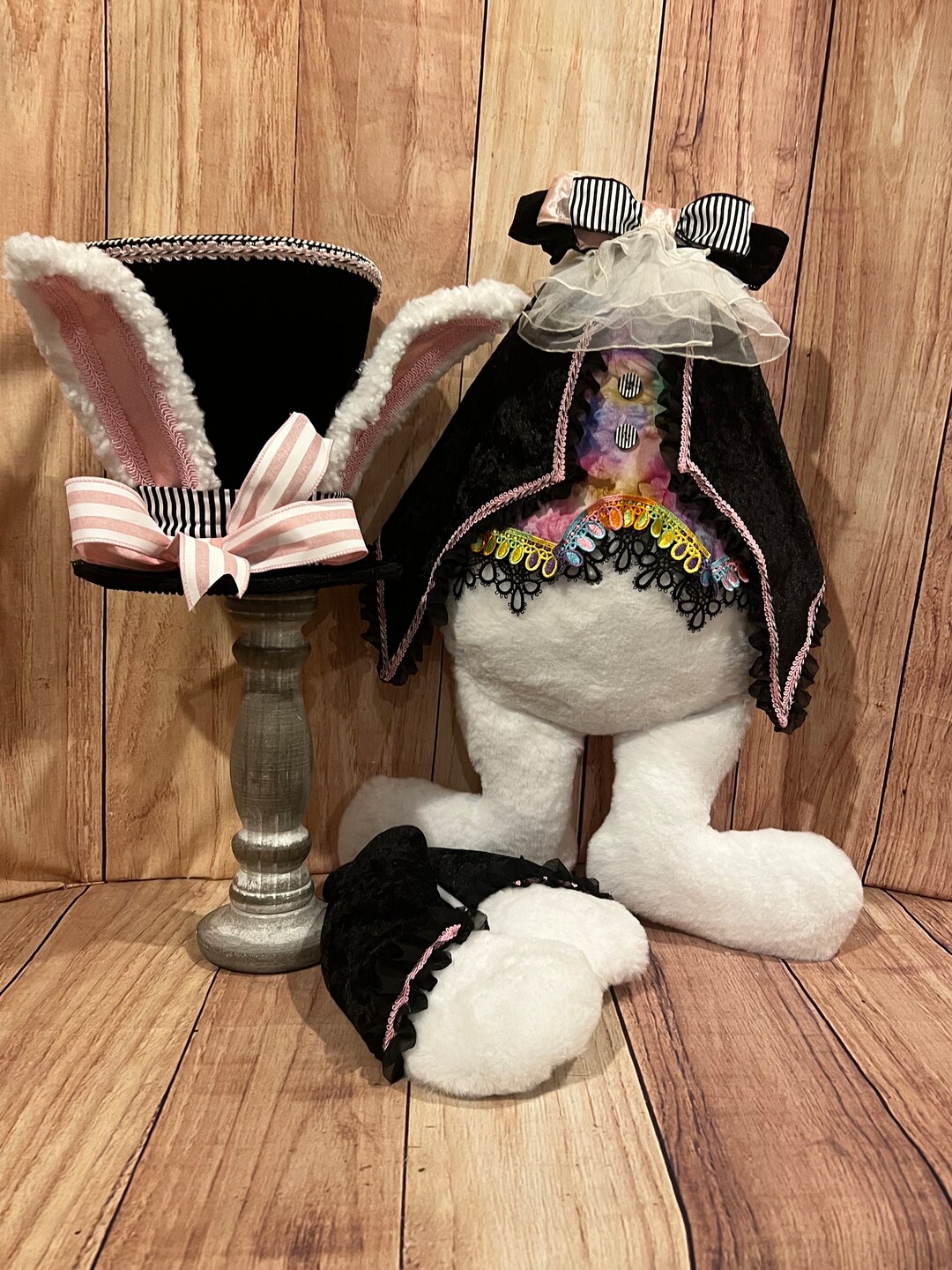 Mad Hatter Bunny, Easter Wreath Attachment, Spring Decor, Bunny, Easter ...