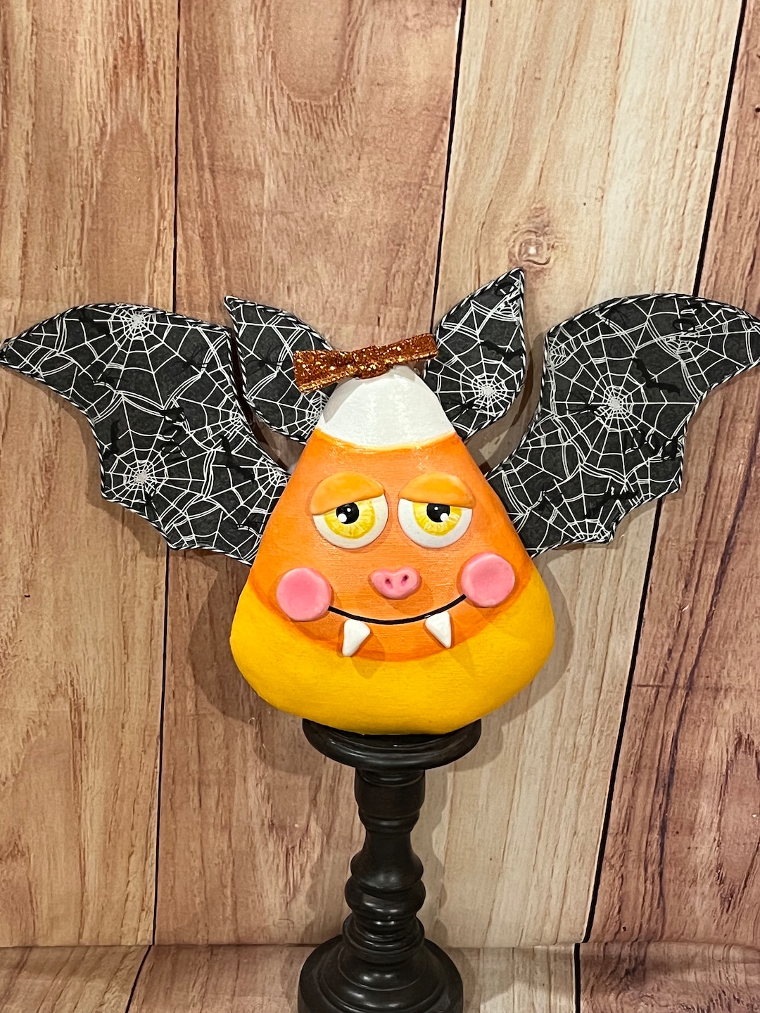 Candy Corn Bat Wreath Attachment, Bat Attachment, Halloween Decor ...