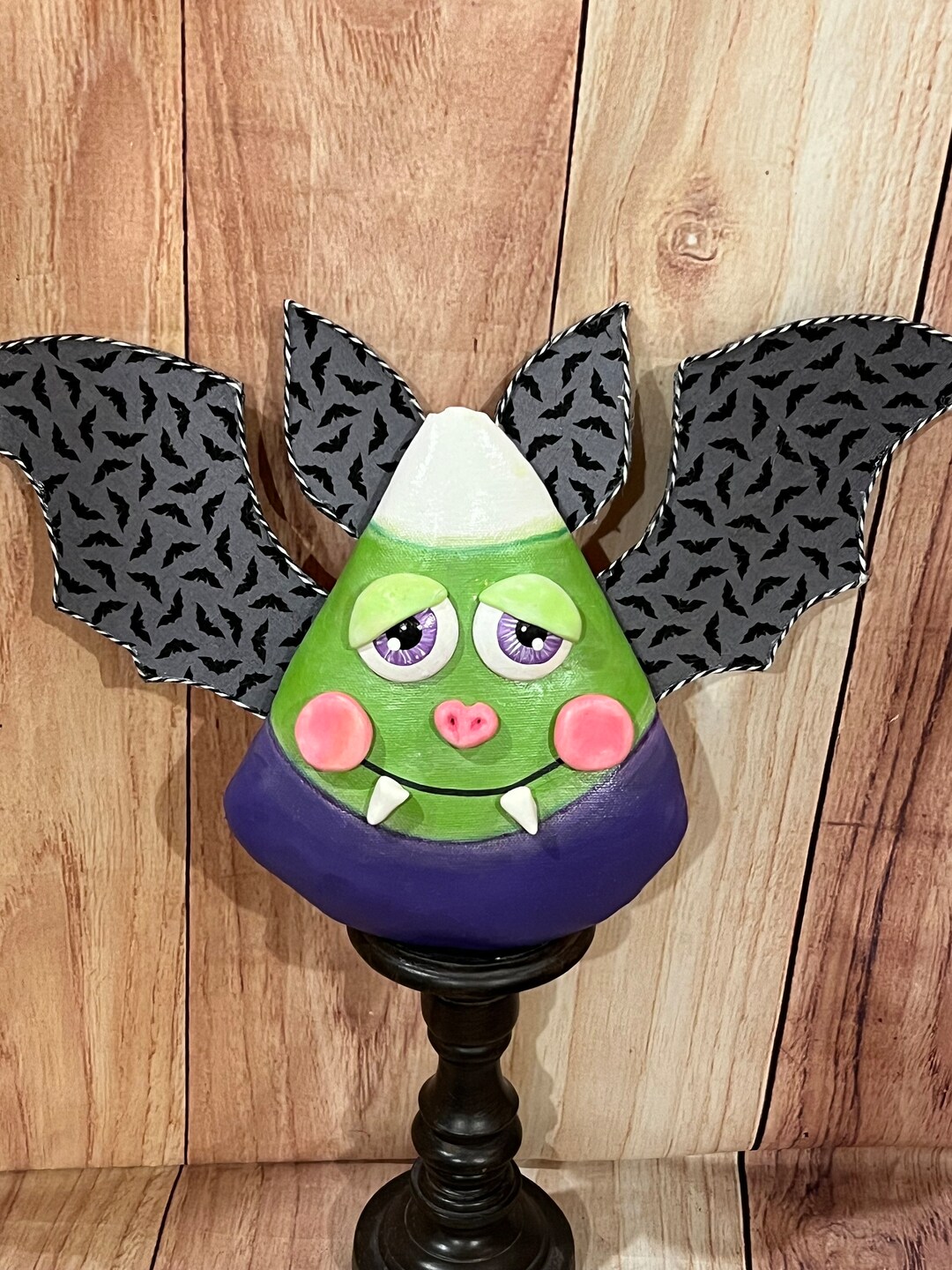Candy Corn Bat Wreath Attachment, Bat Attachment, Halloween Decor ...