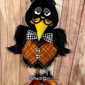 Edgar Allen Crow, Crow Wreath Attachment, Fall Decor, Fall Wreath ...