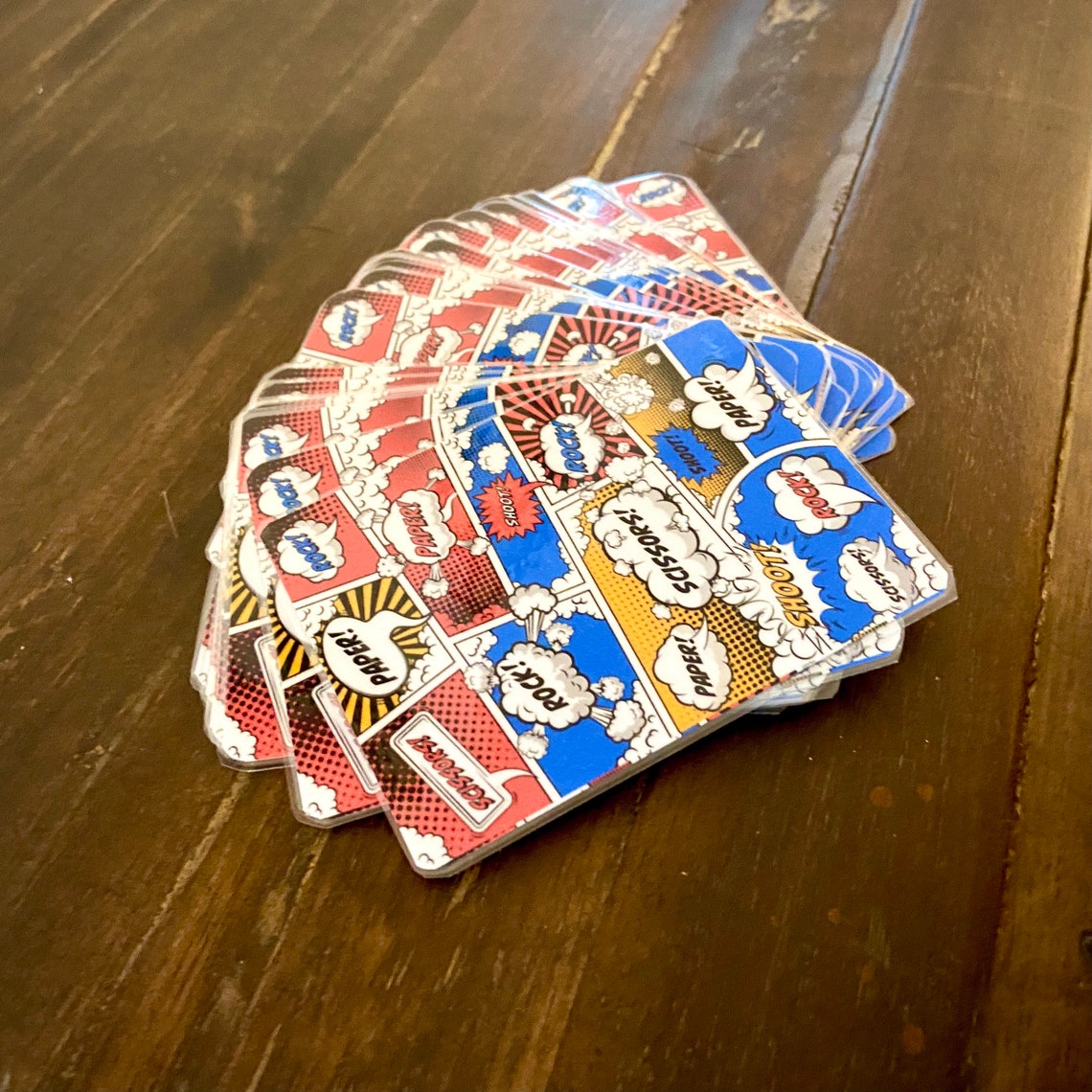 SHOOT A Rock Paper Scissors Card Game | Etsy