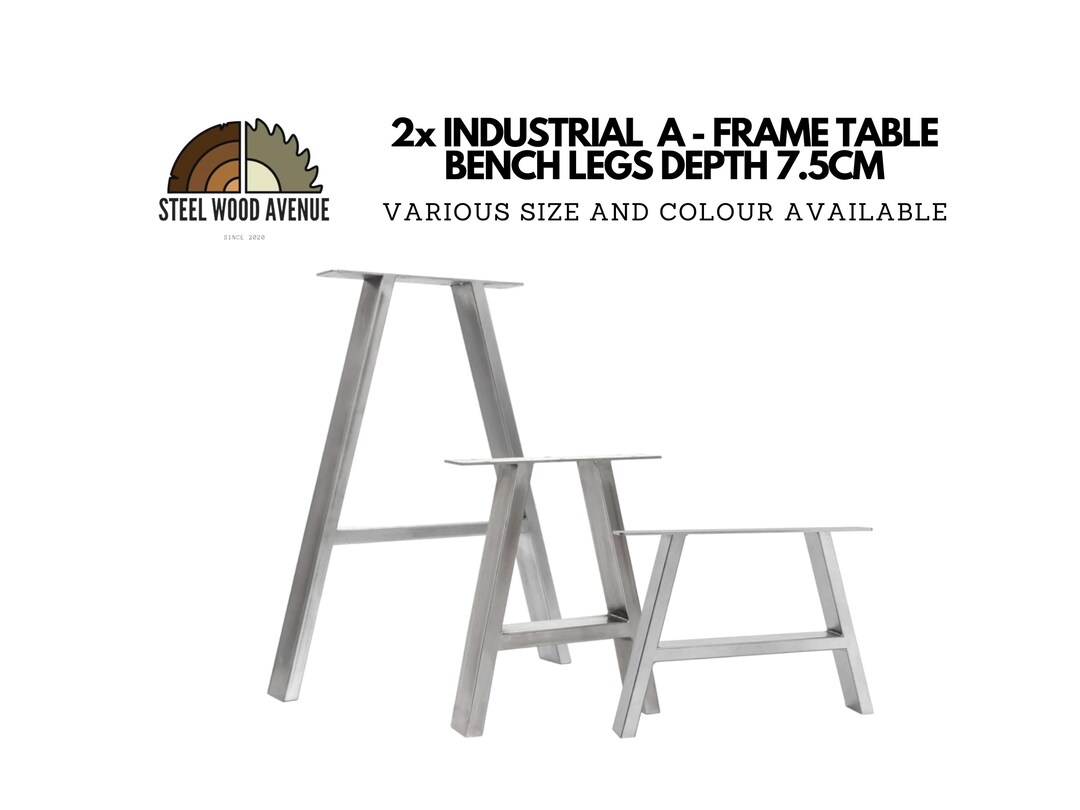2x Industrial A Frame Table Bench Legs Set, Office Computer Desk ...