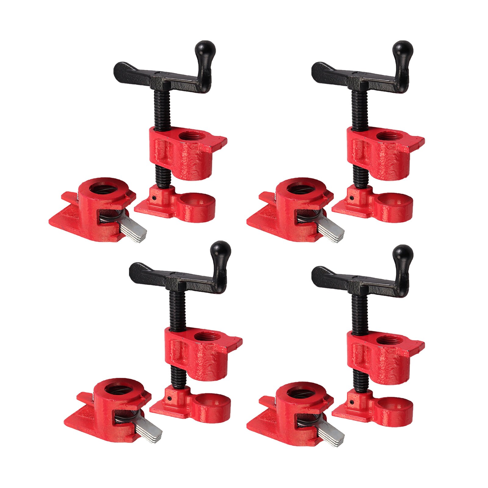 4x Sash Clamps 3 4 Gluing Pipe Clamp Set Cast Iron Keep Wood Stready 4x Sash Clamps 3 4 Gluing Pipe Clamp Set Cast Iron Keep Wood Stready