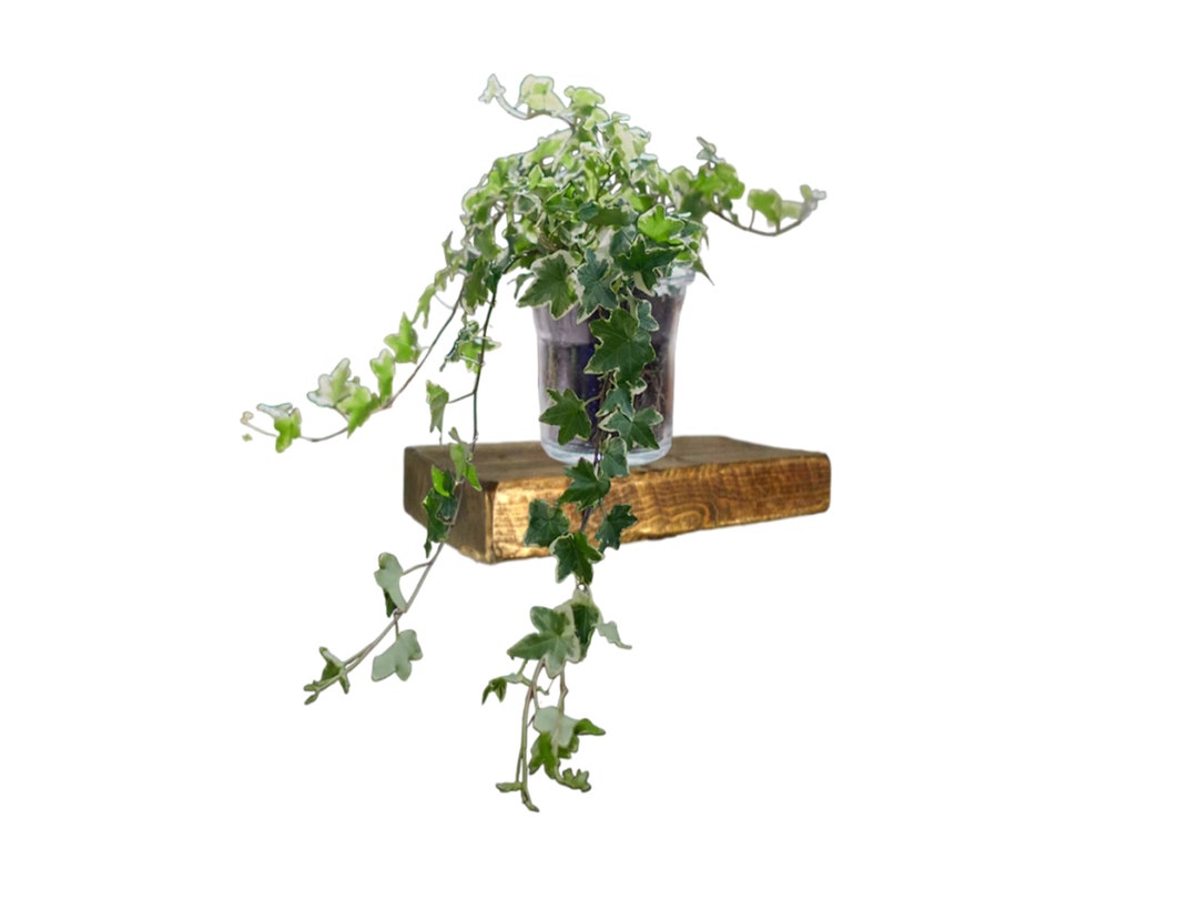 Floating Mini Rustic Shelf With Keyhole Fixings, Square Book Shelves ...