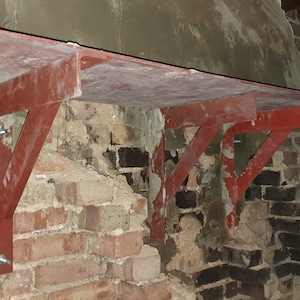 2 X Reinforced Heavy Duty Steel Chimney Support Gallows Brackets Angle ...