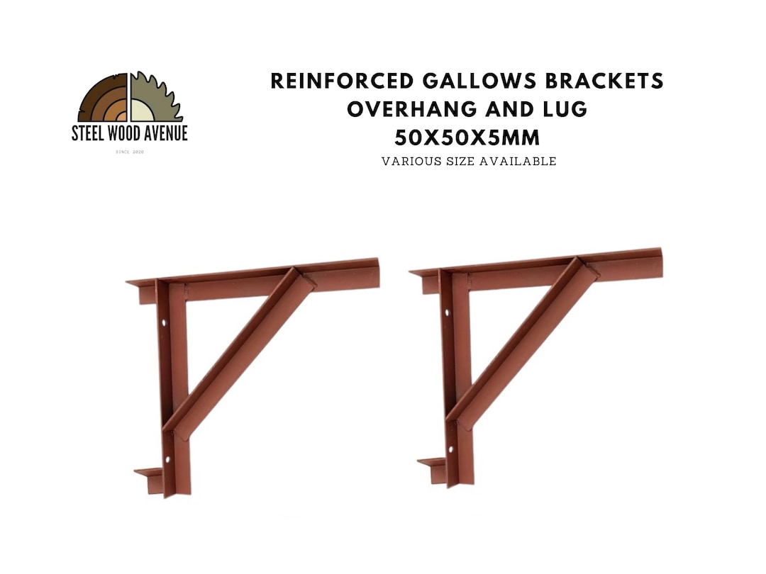 Reinforced Gallows Brackets With Lug: Heavy Duty Steel Chimney Support ...