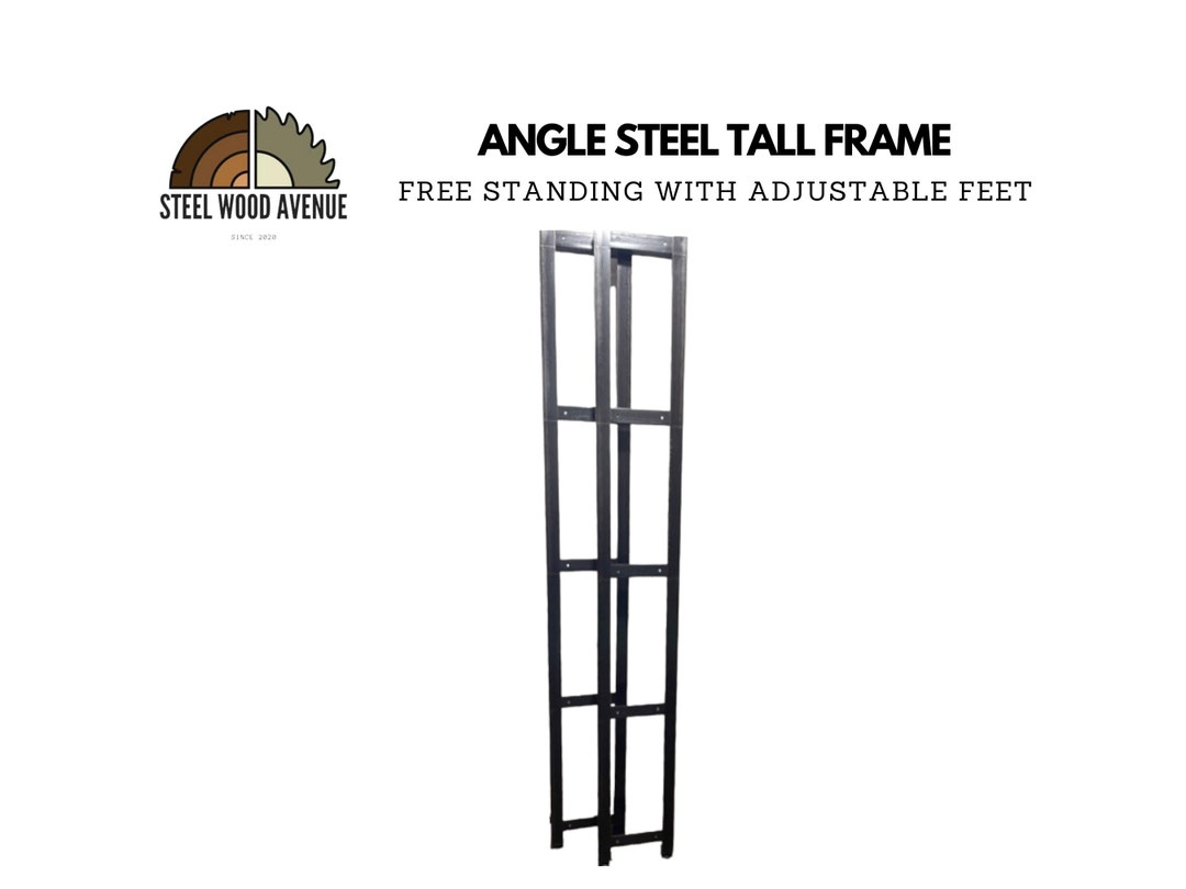 Industrial Shelving Unit Frame: Angle Steel Bookcase Frame With ...