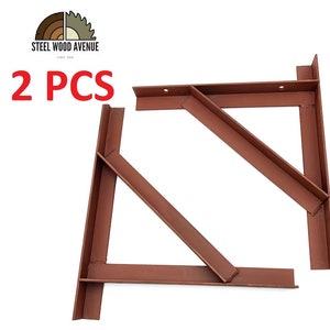 2 X Reinforced Heavy Duty Steel Chimney Support Gallows Brackets Angle ...