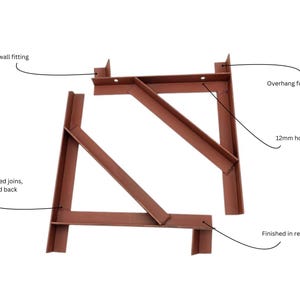 Reinforced Gallows Brackets With Lug: Heavy Duty Steel Chimney Support ...