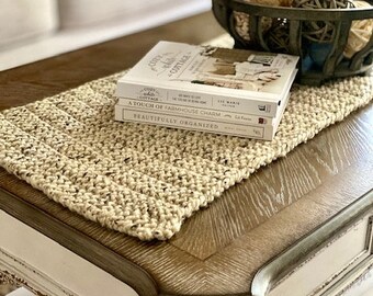 Cable Knit Table Runner - Etsy