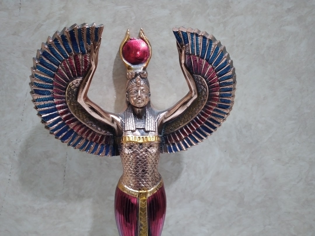 ISIS Goddess of Love &magic Wearing the Sun Disc Open Wings - Etsy