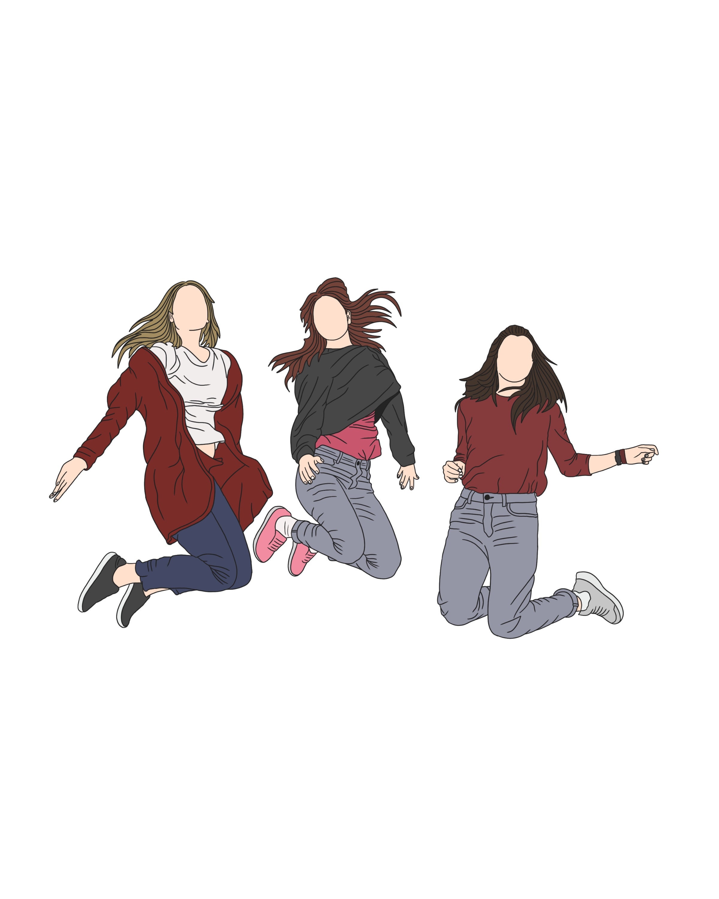 Custom Minimalist Portrait Faceless Portrait Personalised - Etsy