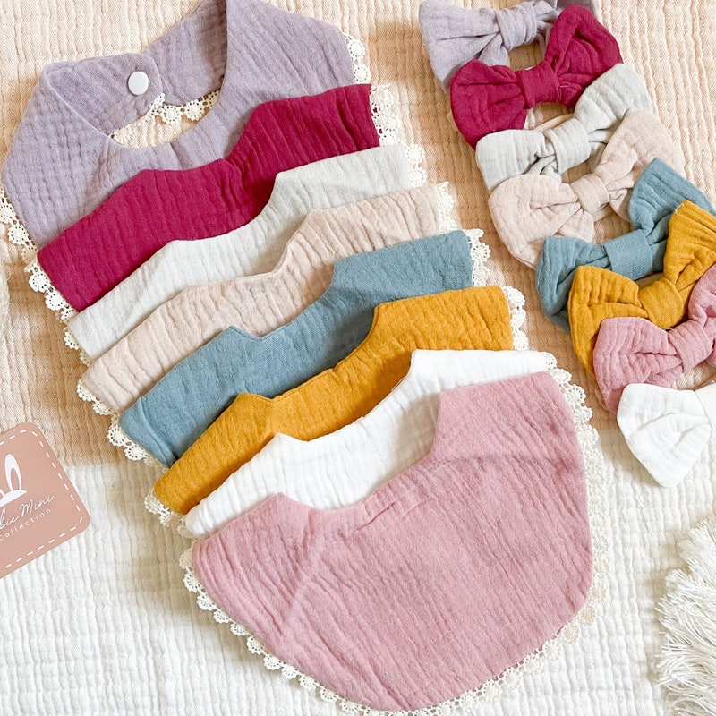 Baby Girl Bibs - Etsy