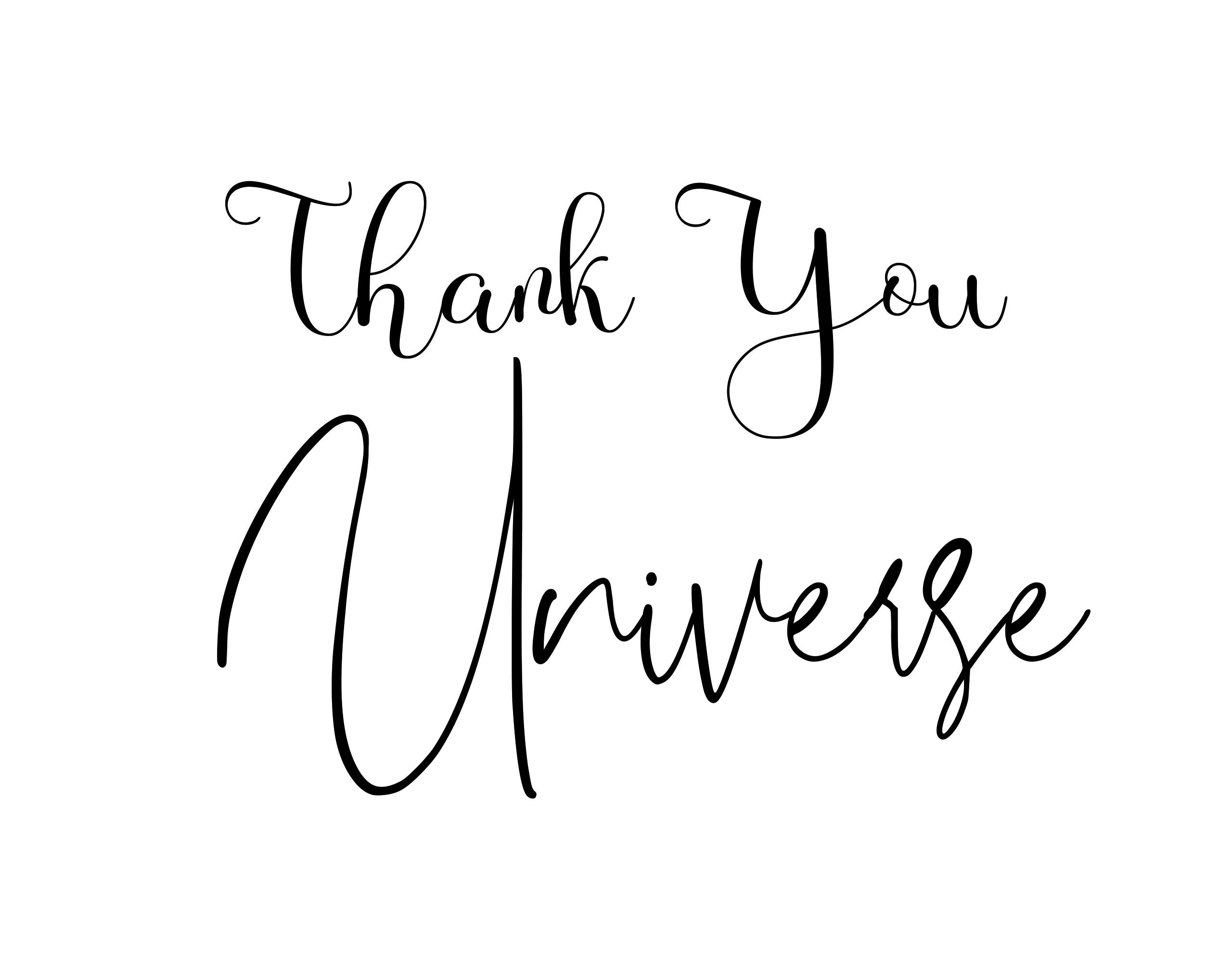 Thank You Universe Sticker - Etsy