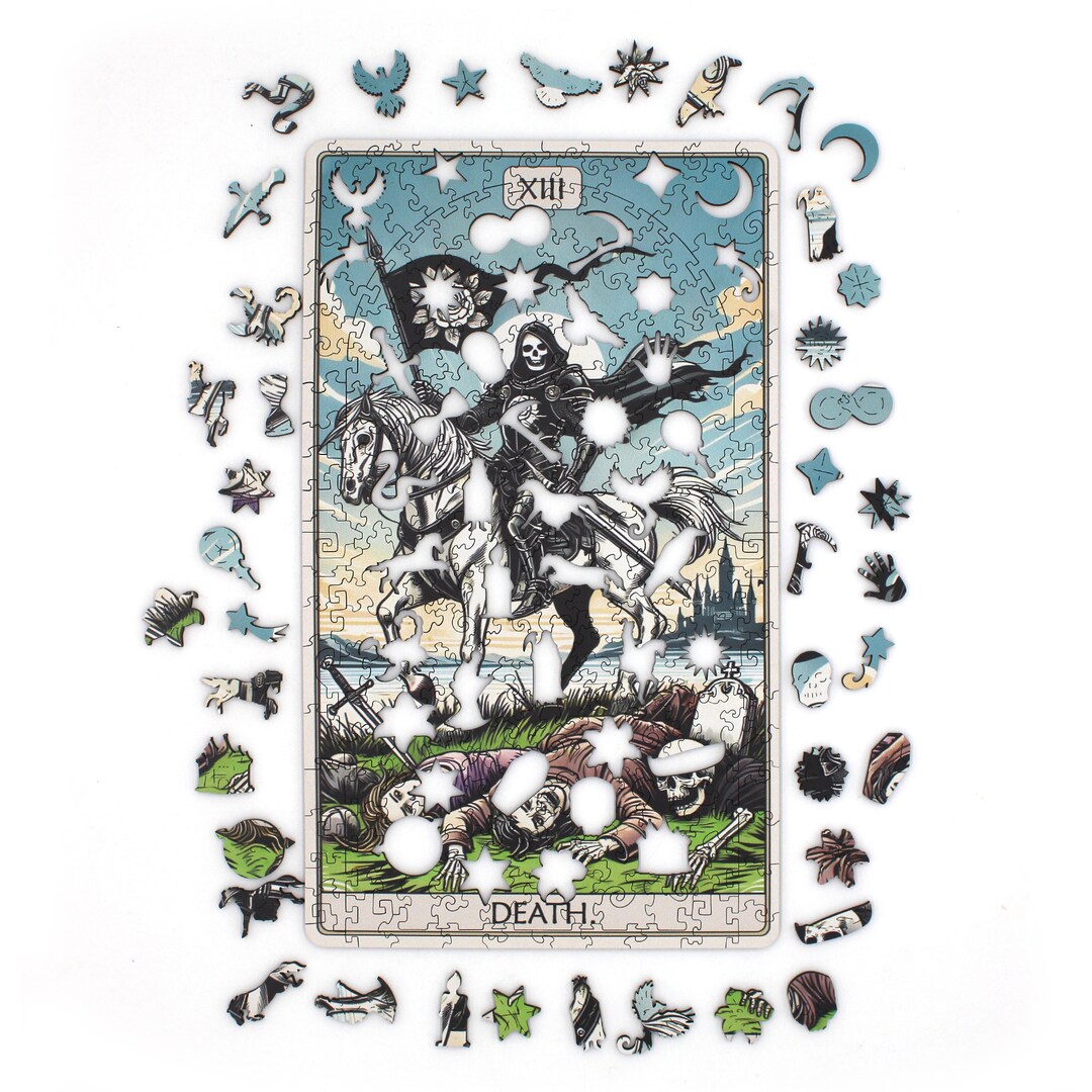 Death Tarot Card Wooden Jigsaw Puzzle by Fantasy Puzzles - Etsy
