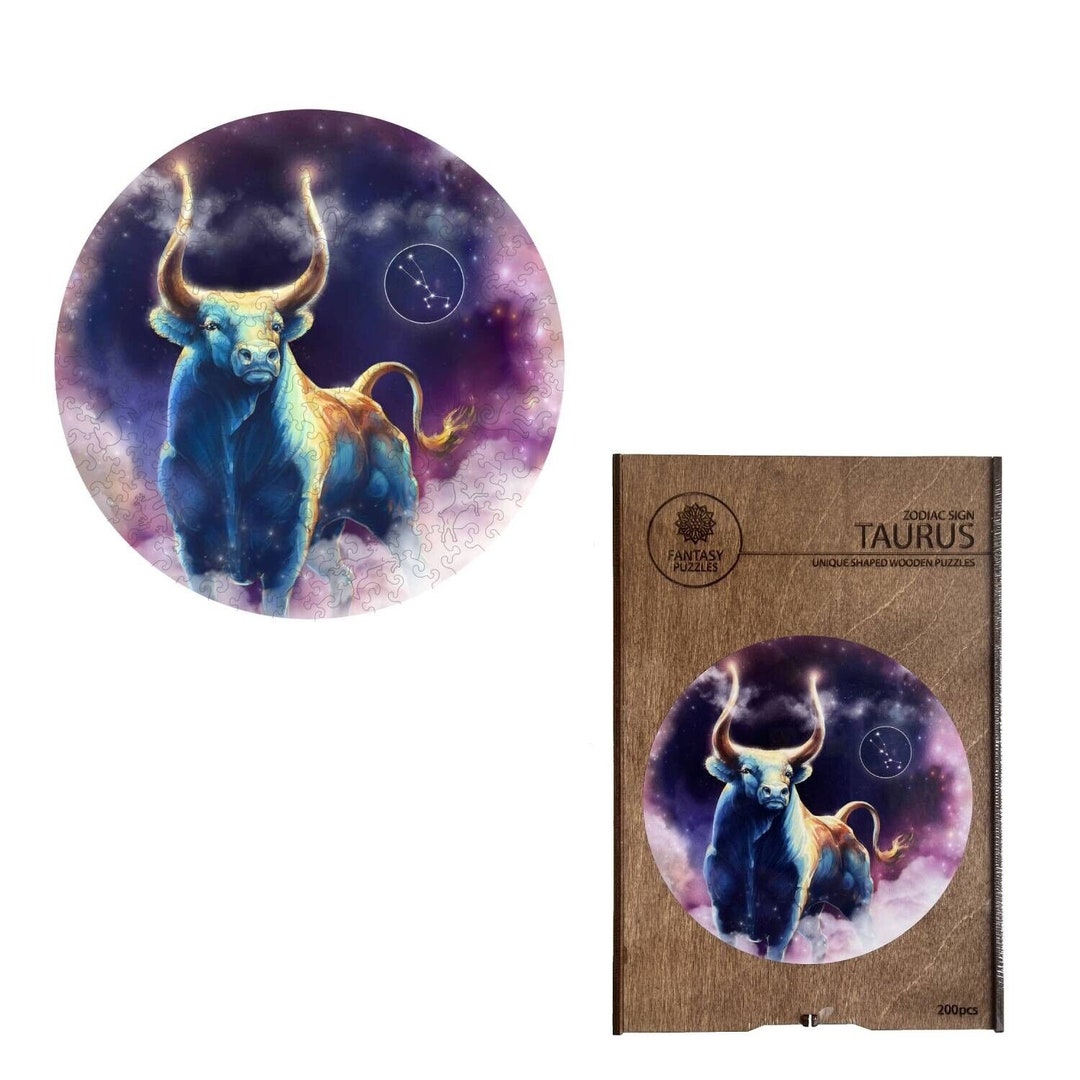 Fantasy Puzzles - ZODIAC SIGNS | Wooden Jigsaw Puzzle - TAURUS (200 Pcs ...