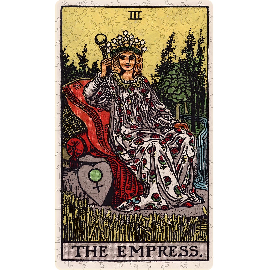 The Empress rider-waite Tarot Card Wooden Jigsaw Puzzle by Fantasy ...