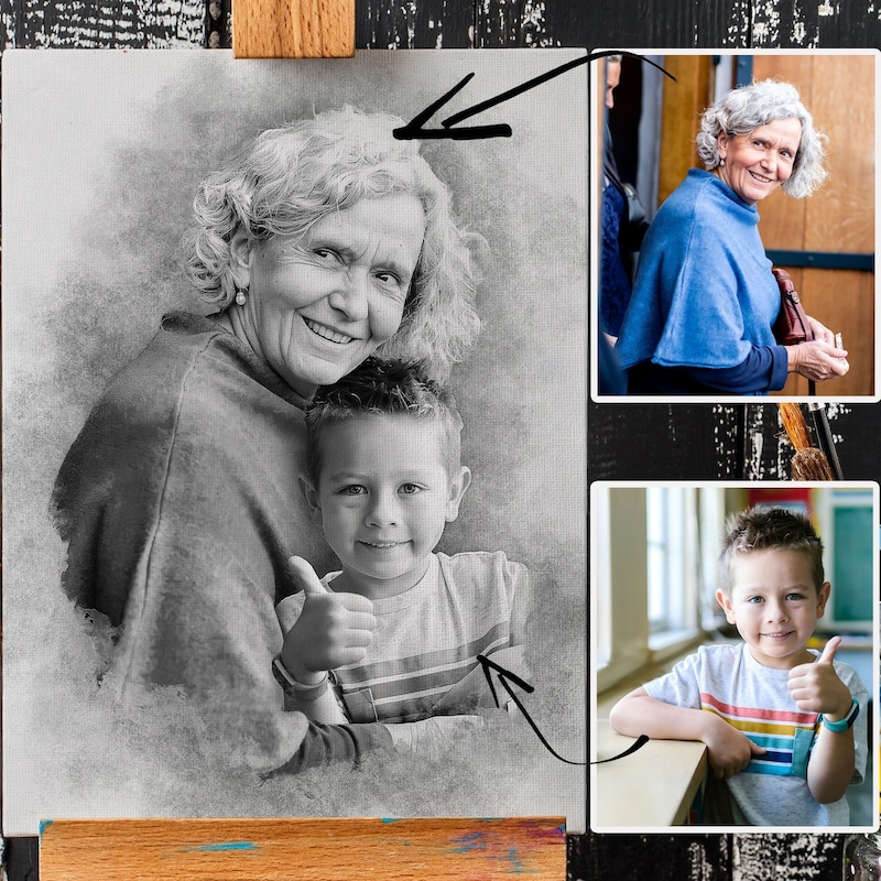 Drawing Portrait Person - Etsy