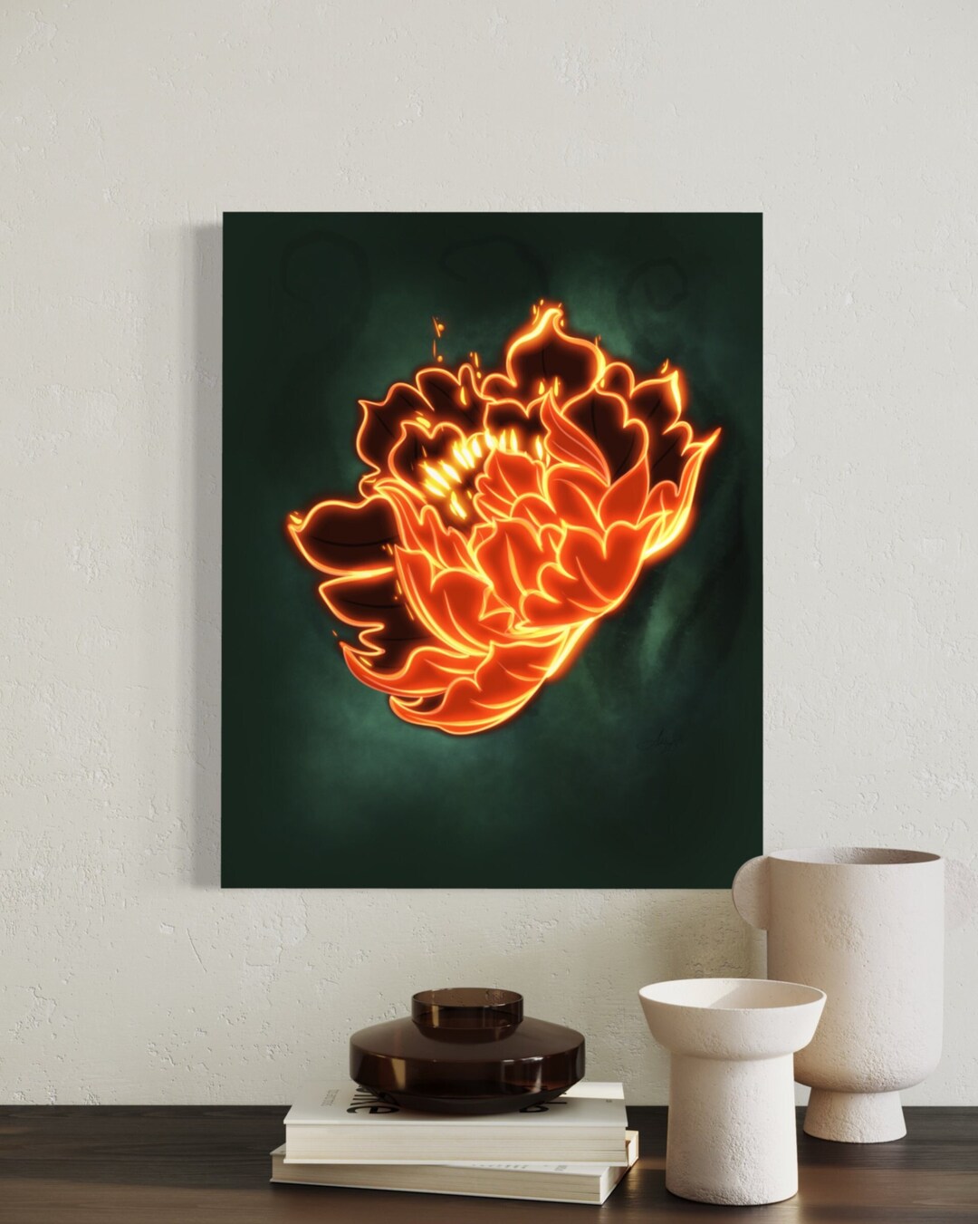 Botanical Theme, Flower Illustration, Red Flower, Fire Blossom, Fire ...