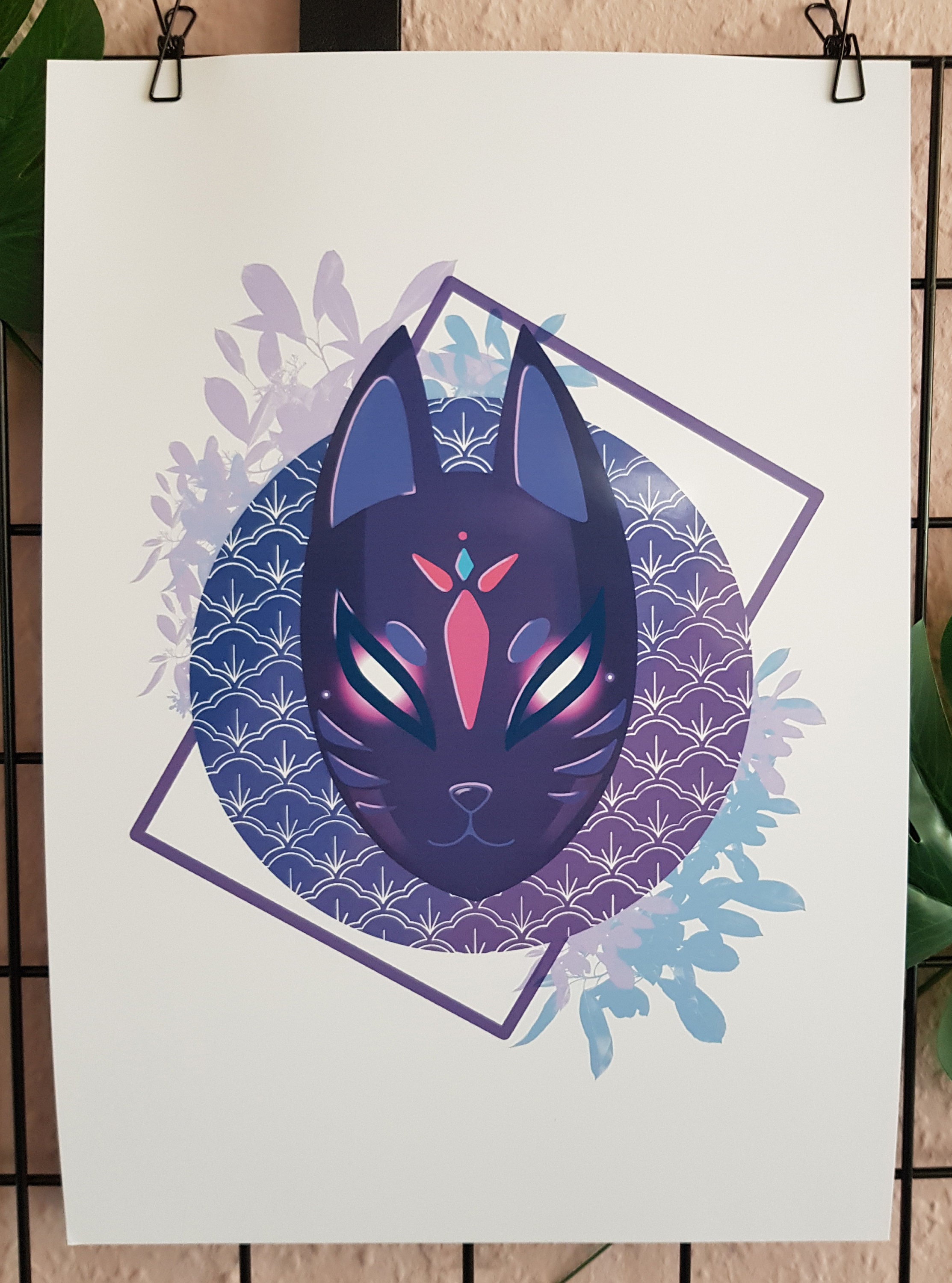 Fox Mask Illustration | Etsy