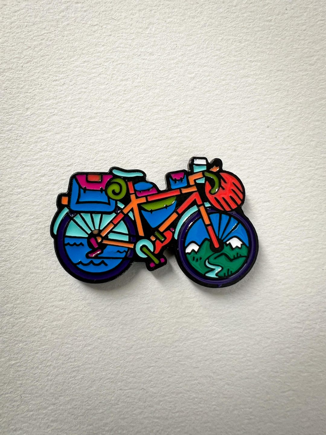 Bikepacking Bicycle Cycling Enamel Pin - Etsy